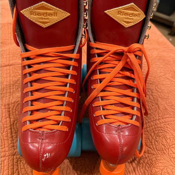 Reidell | Other | Riedell Mens Size 8 Red Roller Skates With Orange ...